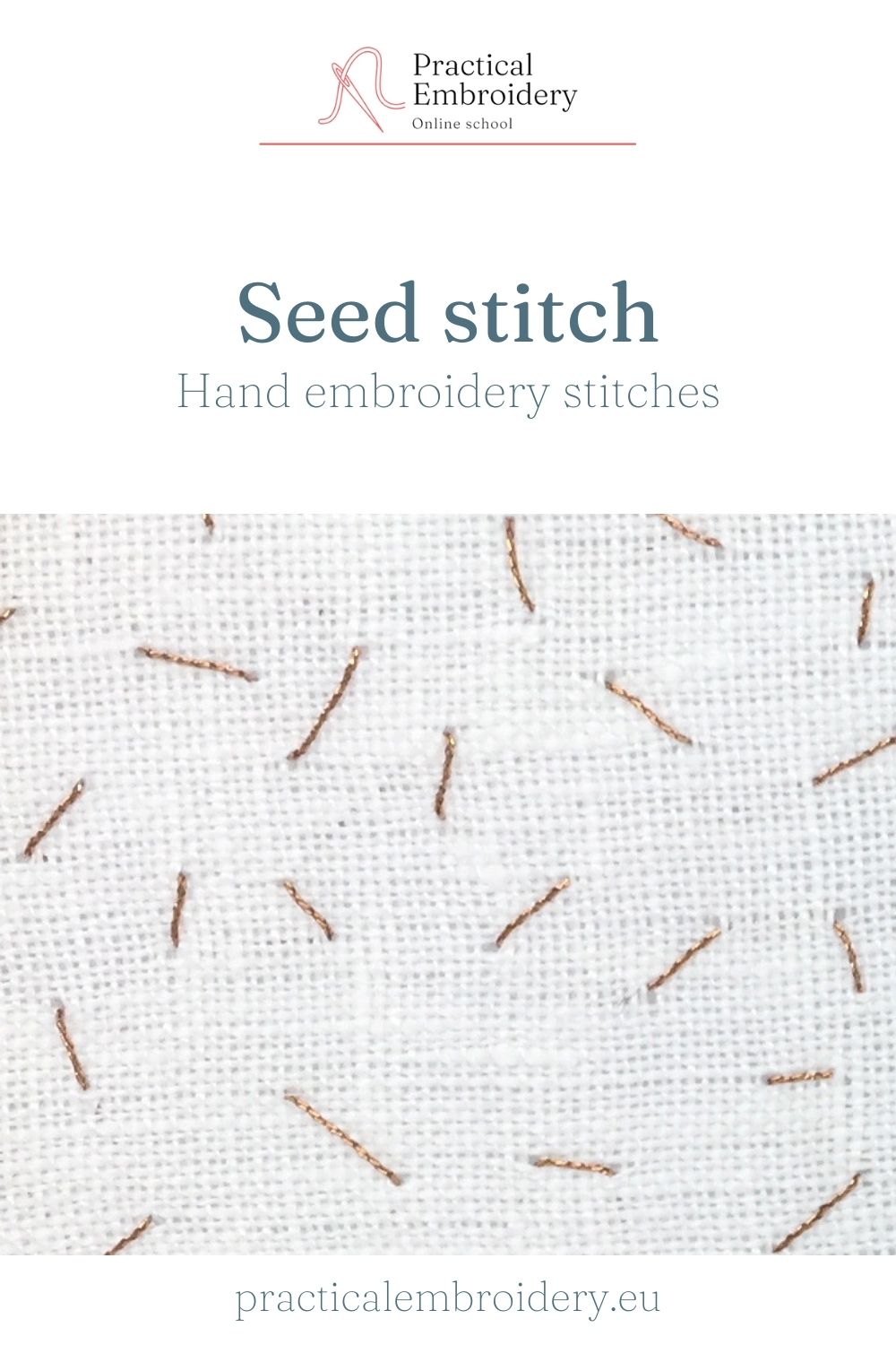 Seed stitch - Practical Embroidery online school