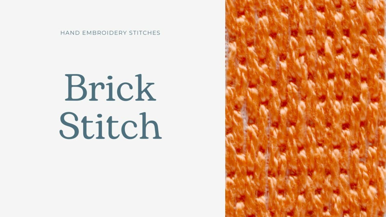 Brick stitch - hand embroidery stitches