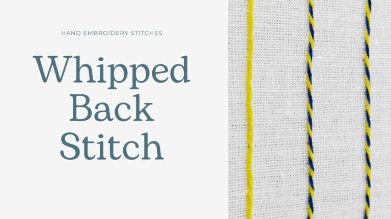 Whipped back stitch : Library of Embroidery Stitches