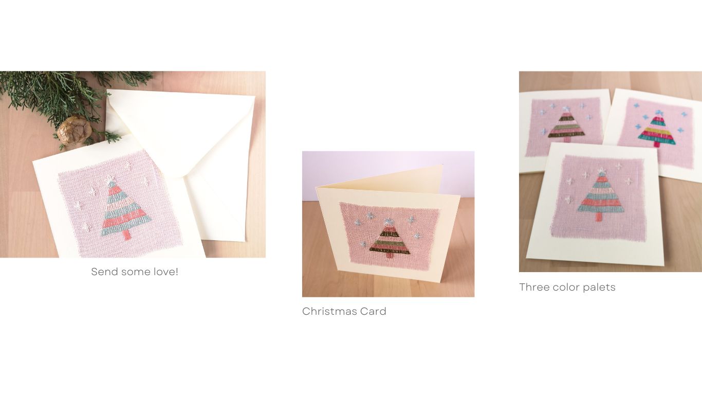 Christmas Card Tutorial. Make a unique embroidered greeting card