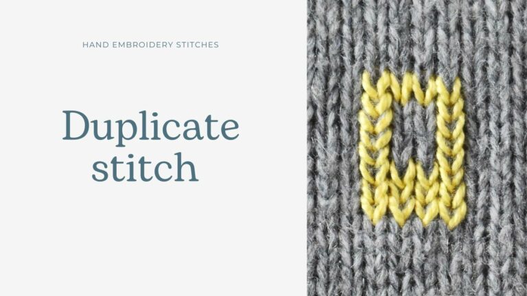 Duplicate Stitch Hand Embroidery: Library of Embroidery Stitches