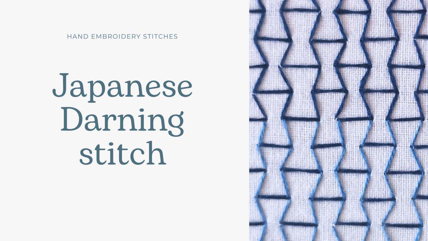Japanese Darning Stitch: Library of Hand Embroidery Stitches