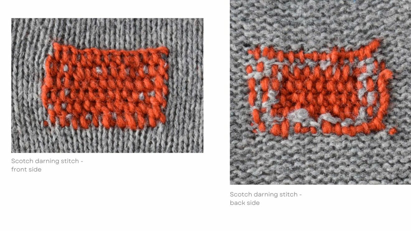 Practical Embroidery - Scotch darning stitch