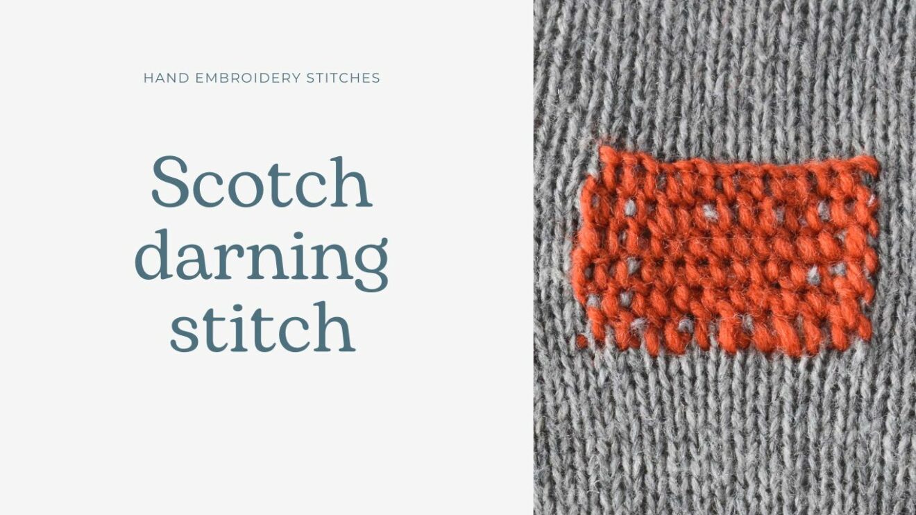 Scotch darning stitch: Library of Embroidery Stitches