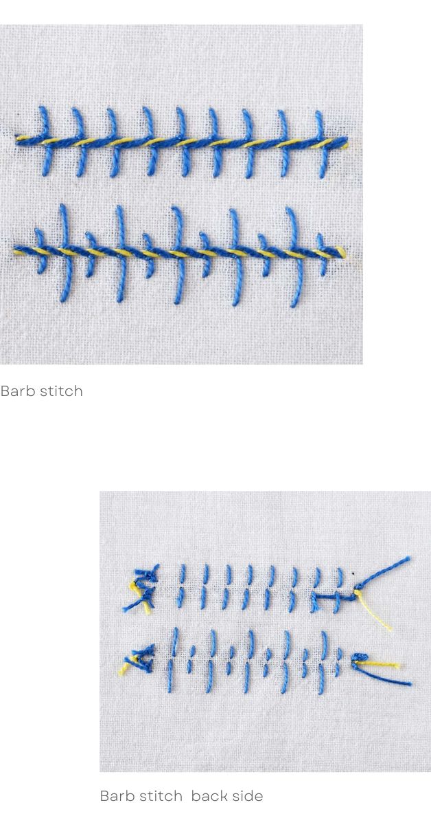 Barb stitch - Practical Embroidery online school