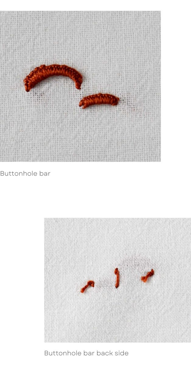 Buttonhole bar stitch - Practical Embroidery online school