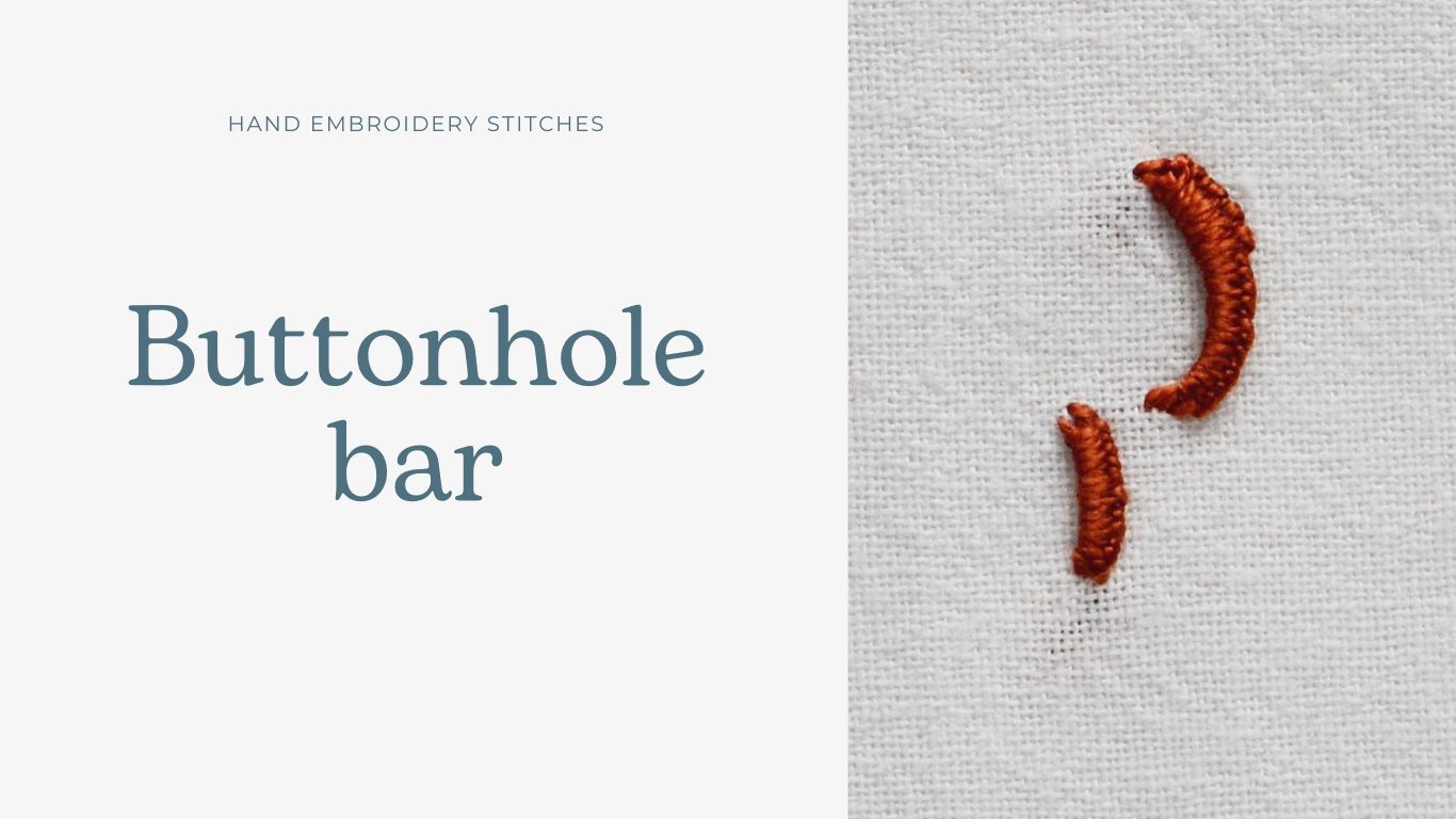 Buttonhole Bar Stitch Embroidery: Library of Embroidery Stitches