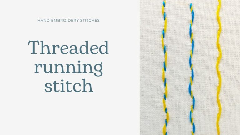 Threaded running stitch : Library of Embroidery Stitches