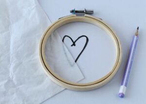 How to transfer embroidery pattern with tissue paper