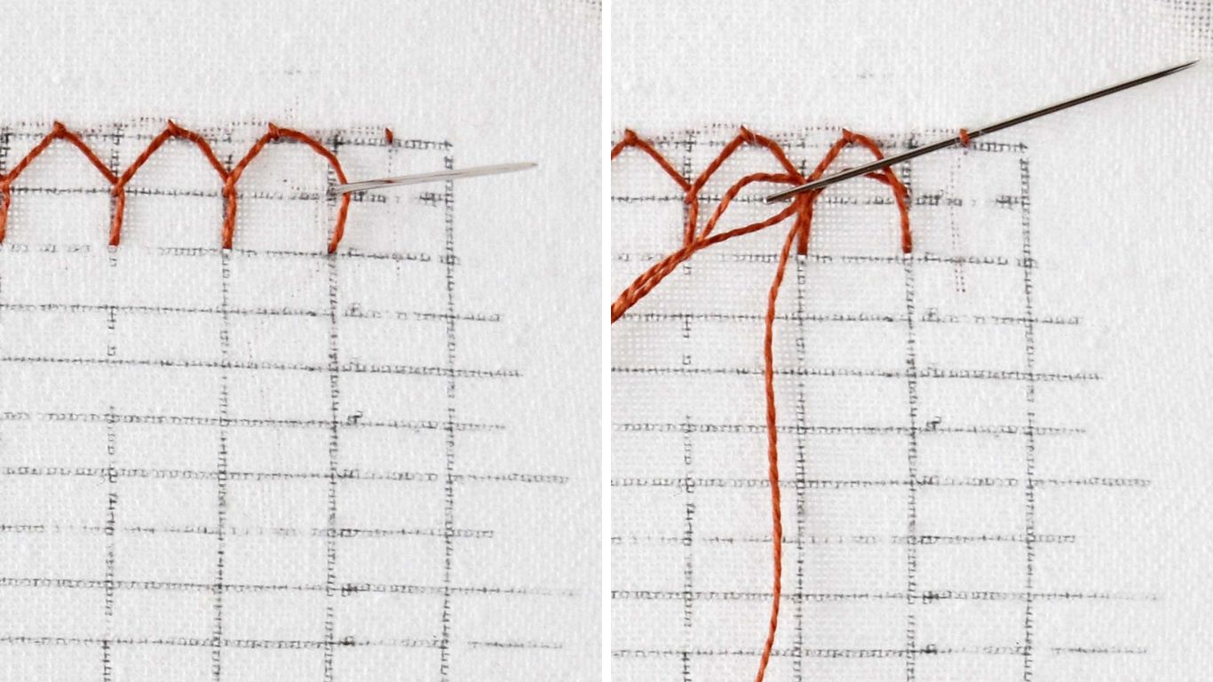 Honeycomb filling stitch - Practical Embroidery online school