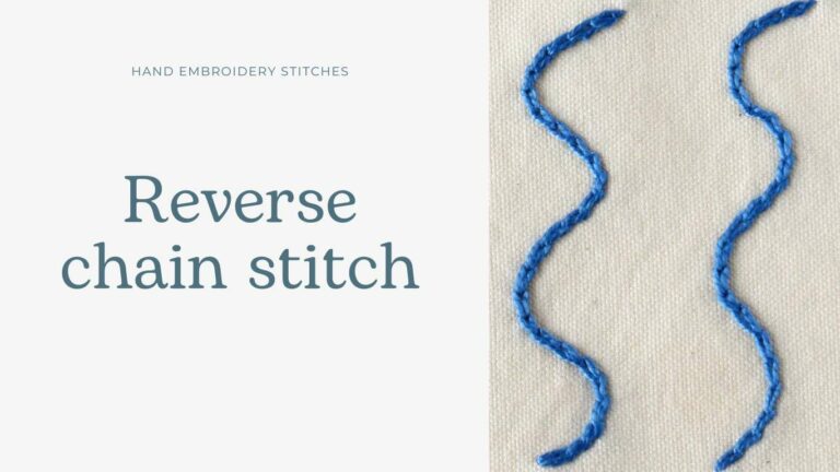 Reverse chain stitch: Library of Embroidery Stitches