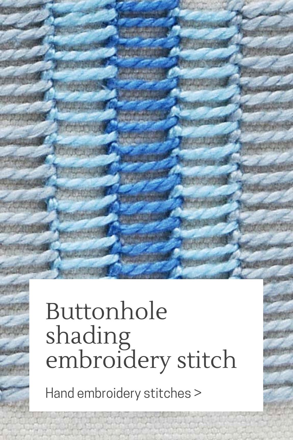 Short Video How to embroider Buttonhole shading stitch