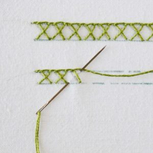 Crossed Blanket Stitch: Library of Hand Embroidery Stitches