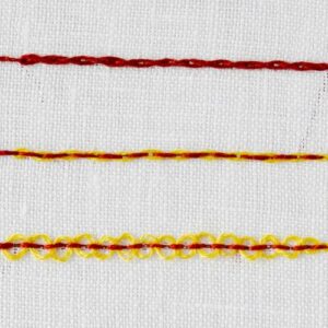 Double Threaded Back Stitch: Library of Hand Embroidery Stitches