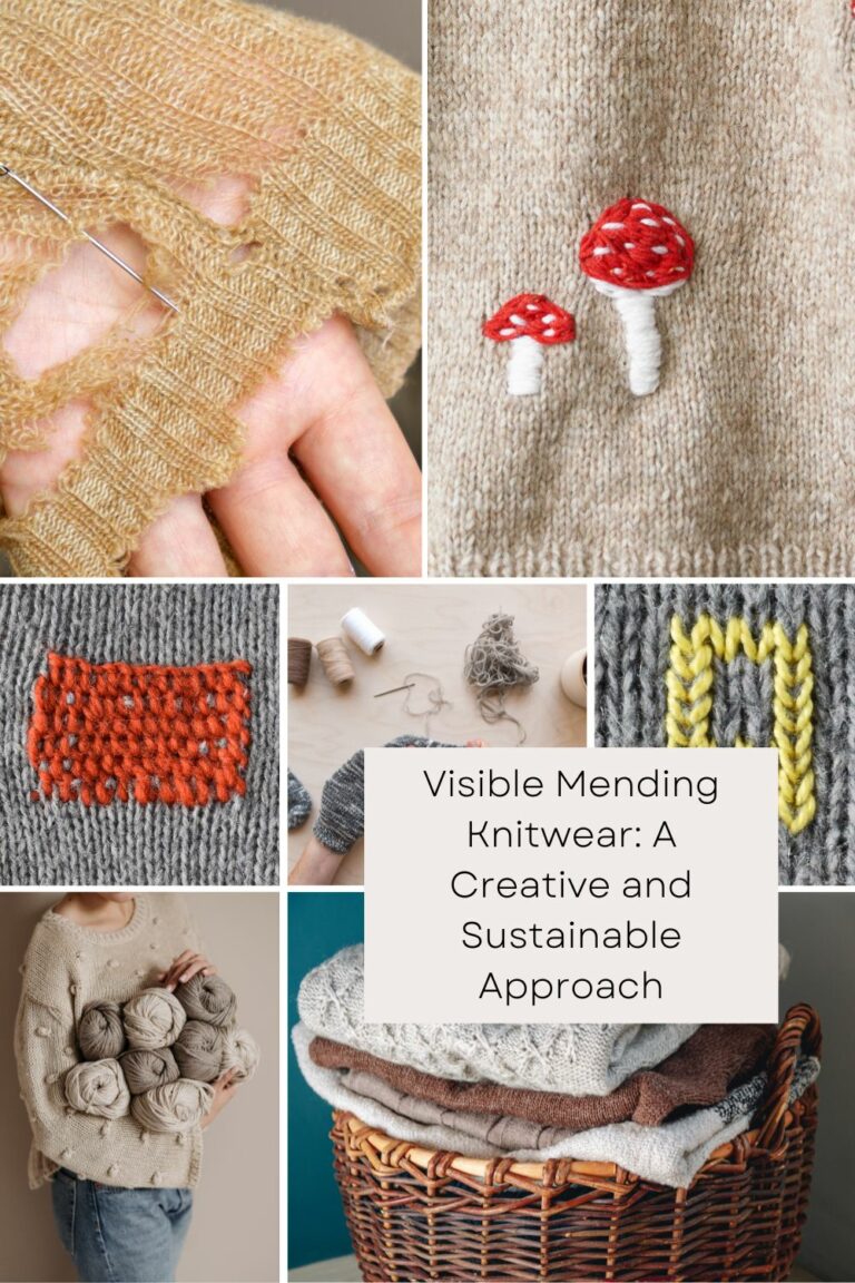 Visible mending knitwear: methods, resources, tools and materials