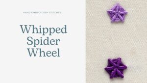 Whipped spider wheel: Library of Embroidery Stitches