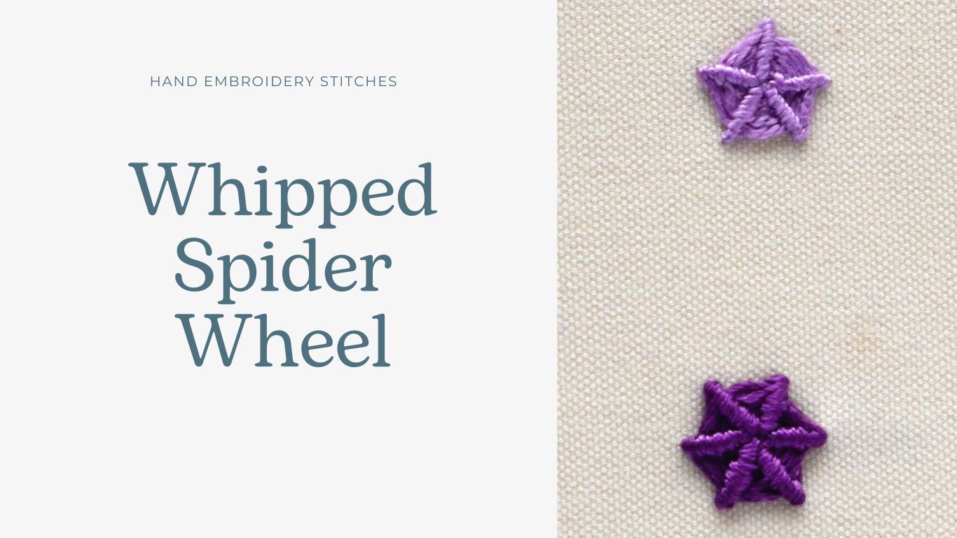 Whipped spider wheel: Library of Embroidery Stitches