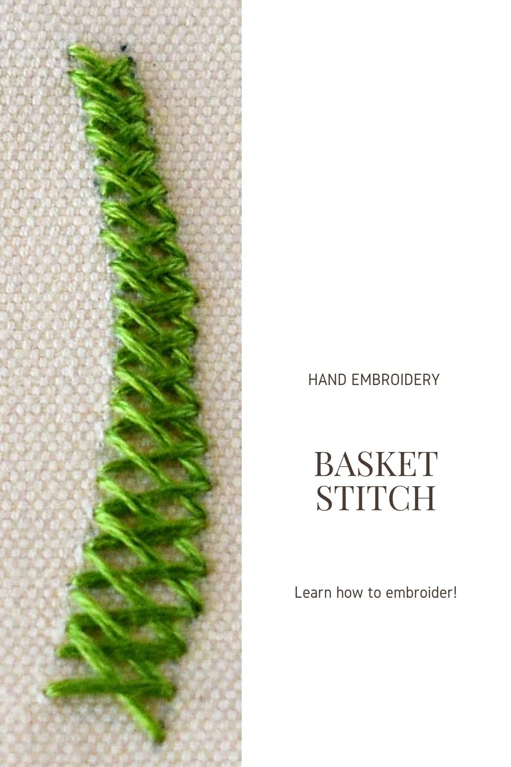 Basket Stitch Hand Embroidery Video Tutorial