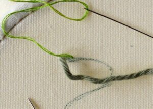 Couching Stitch : Library of hand embroidery stitches