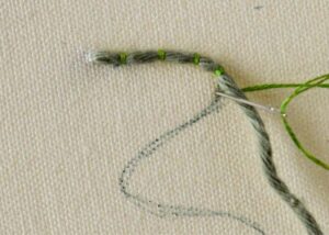 Couching Stitch : Library of hand embroidery stitches