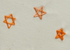 Woven Star Stitch: Library of hand embroidery stitches