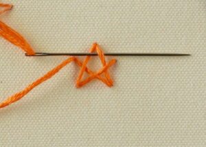 Woven Star Stitch: Library of hand embroidery stitches