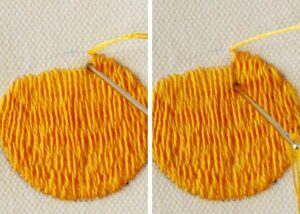 Long and Short Stitch for Round Shapes - Sphere and a Circle