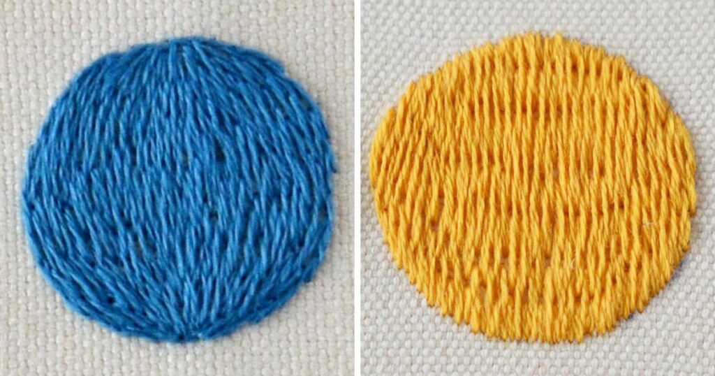 Long and Short Stitch for Round Shapes - Sphere and a Circle