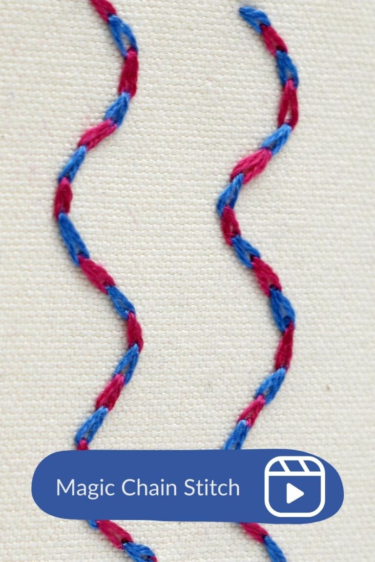 Magic Chain Stitch Hand Embroidery Video Tutorial