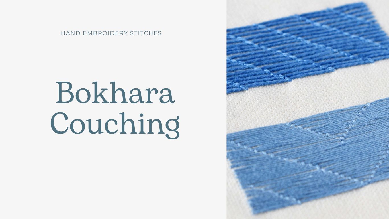 Bokhara Couching - Library of hand embroidery Stitches
