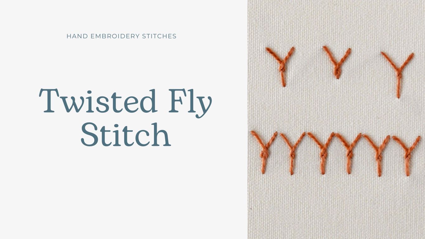 Twisted Fly Stitch : Library of Embroidery Stitches
