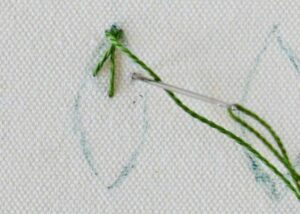 Raised Fishbone Stitch: Library of Hand Embroidery stitches