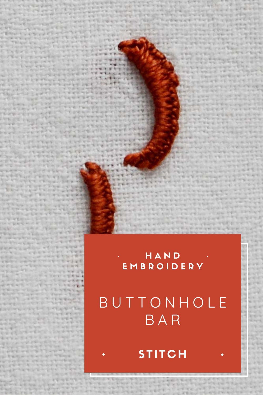 Buttonhole Bar Stitch Hand Embroidery Video Tutorial