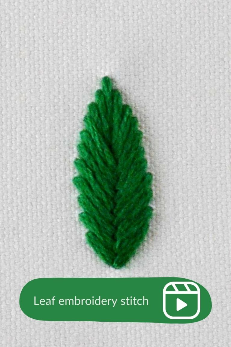 Leaf Stitch Embroidery Video Tutorial