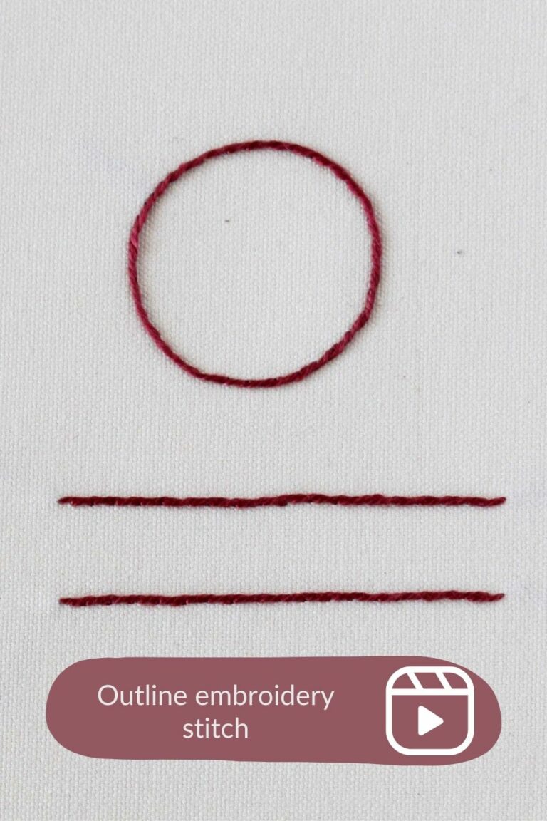 Outline Stitch Embroidery Video Tutorial