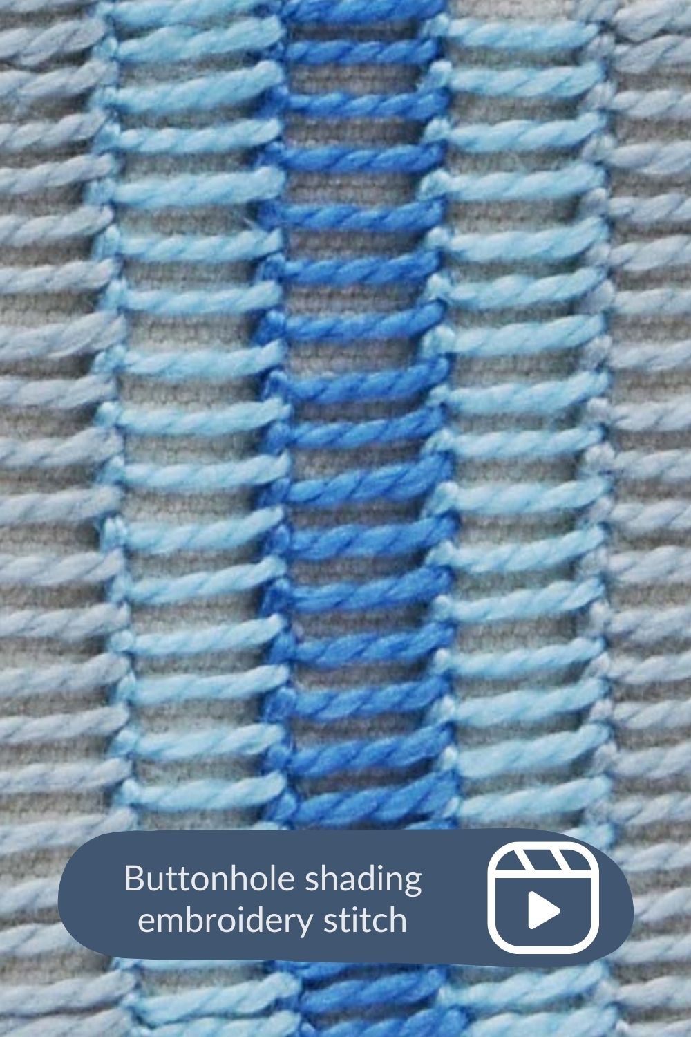 Buttonhole Shading Stitch Embroidery Video Tutorial