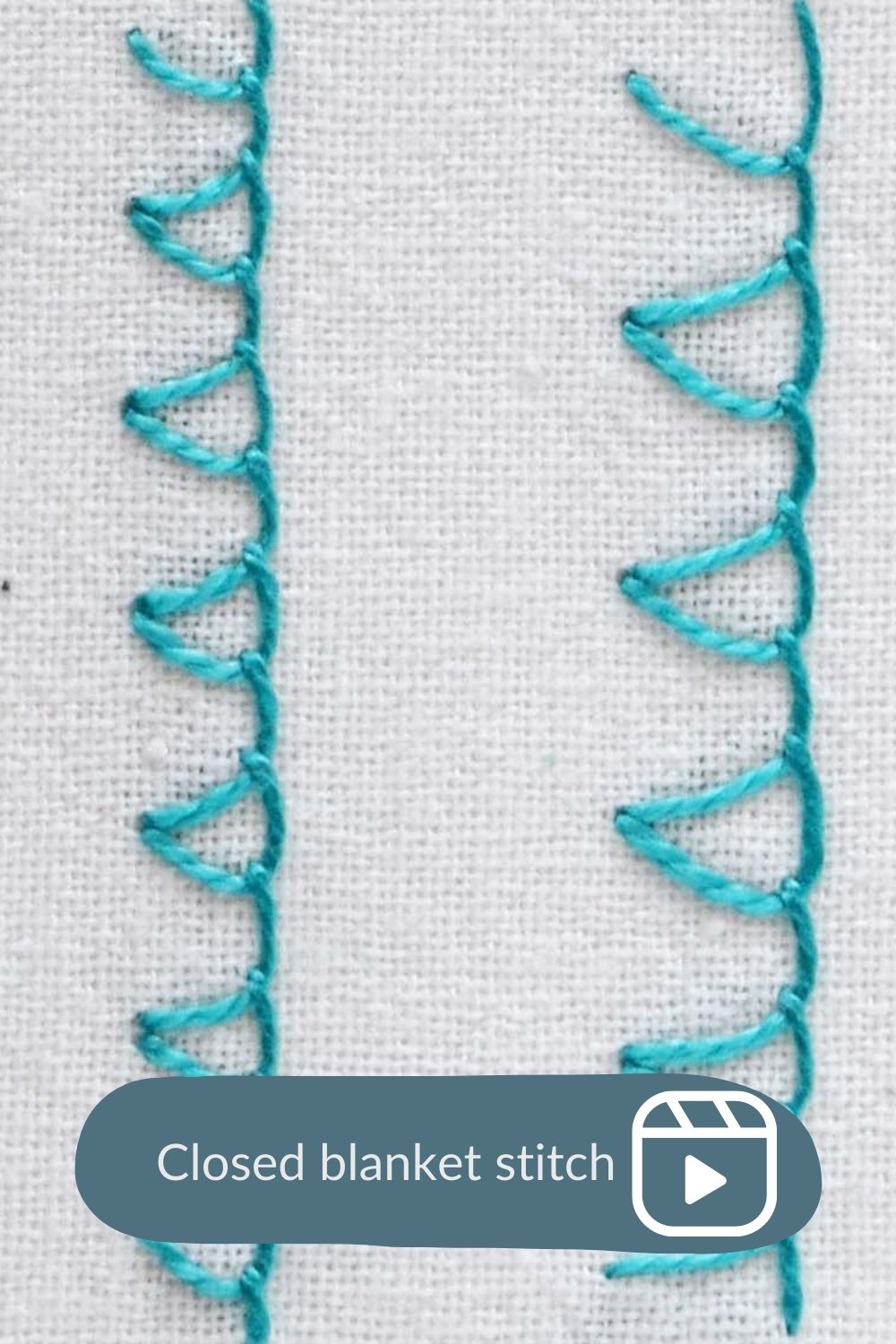 Closed Blanket Stitch Hand Embroidery Video Tutorial
