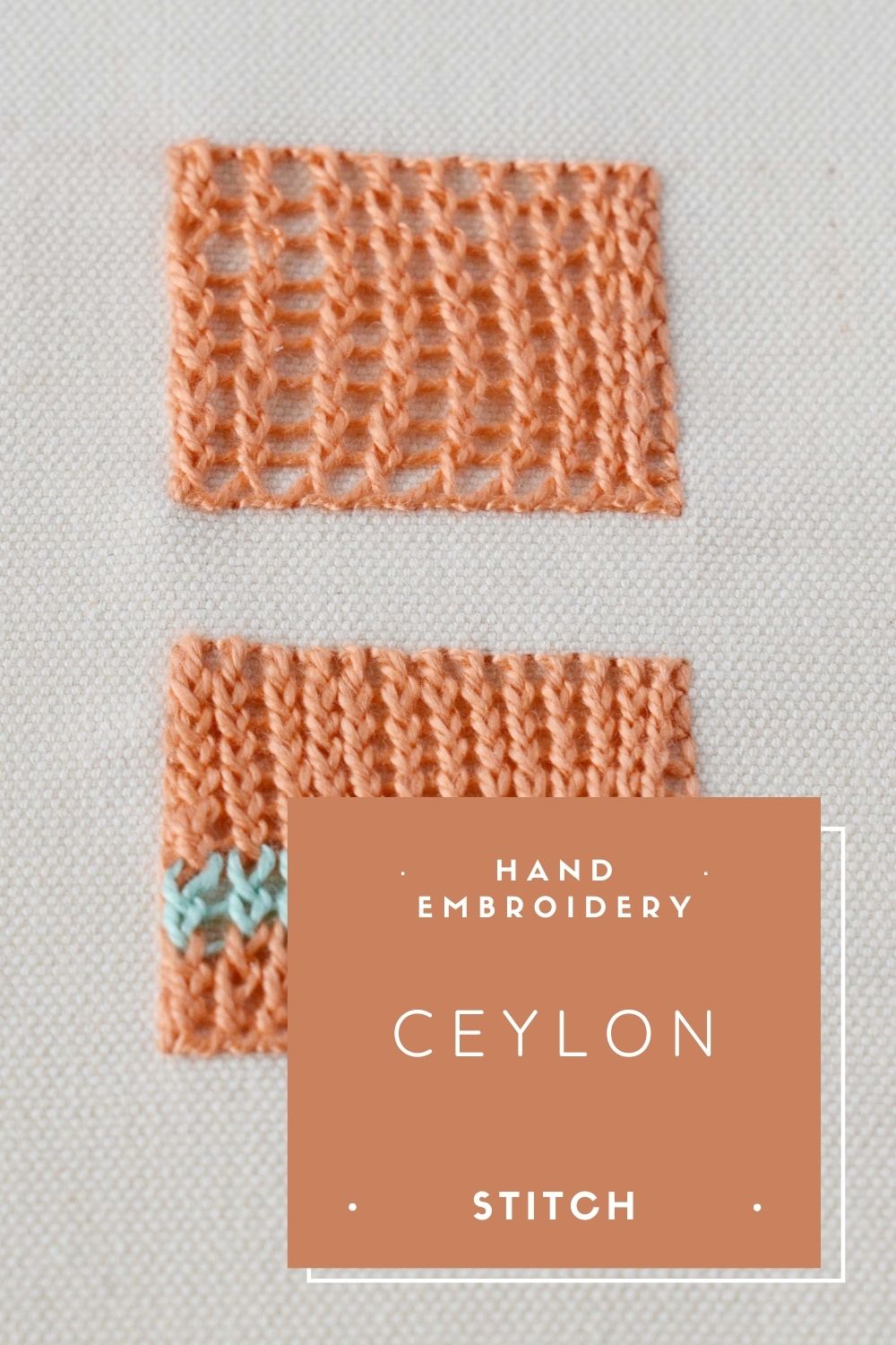 Ceylon stitch tutorial: Library of Hand embroidery stitches