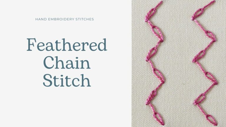 Feathered Chain Stitch - Library of hand embroidery stitches