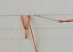 Plaited Fly Stitch - Library of hand embroidery stitches