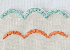Scallop stitch: Library of hand embroidery stitches