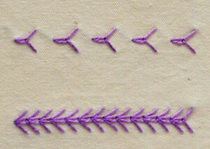 Wheatear stitch: Library of Hand Embroidery Stitches