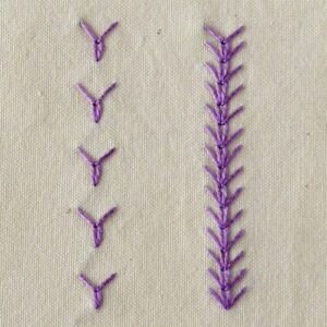 Wheatear stitch: Library of Hand Embroidery Stitches