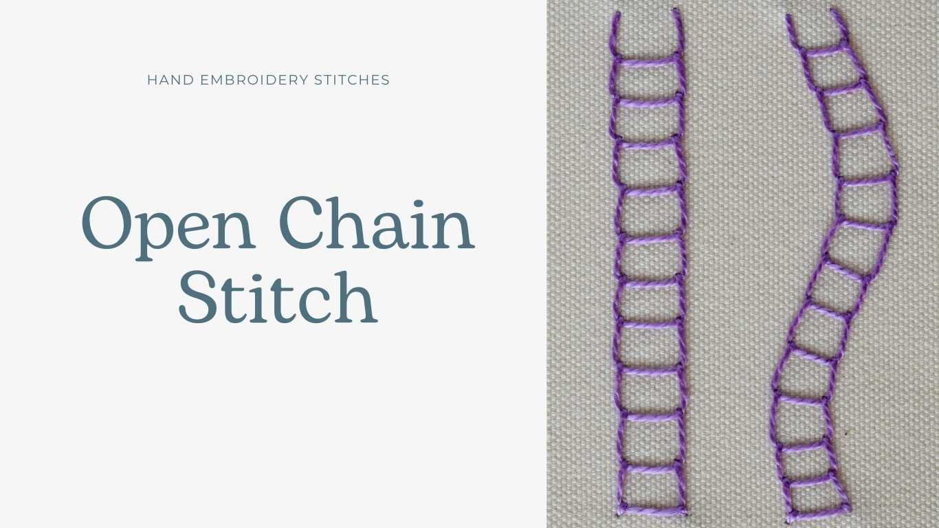 Open Chain Stitch Hand Embroidery Video Tutorial