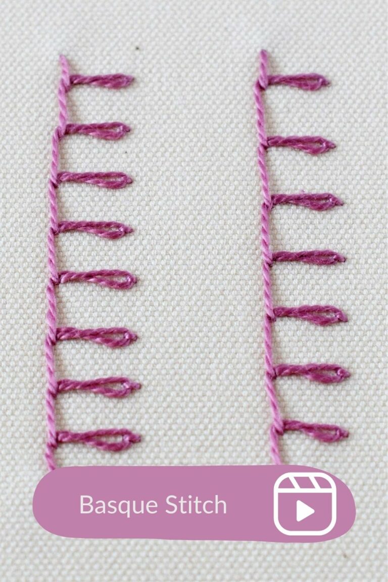 Basque Stitch Hand Embroidery Video Tutorial