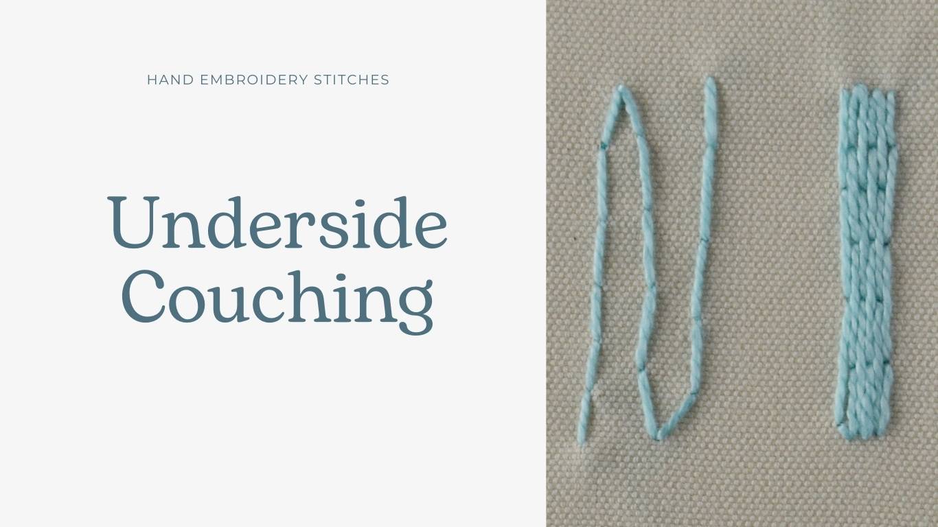 Underside Couching Stitch : Library of Embroidery Stitches