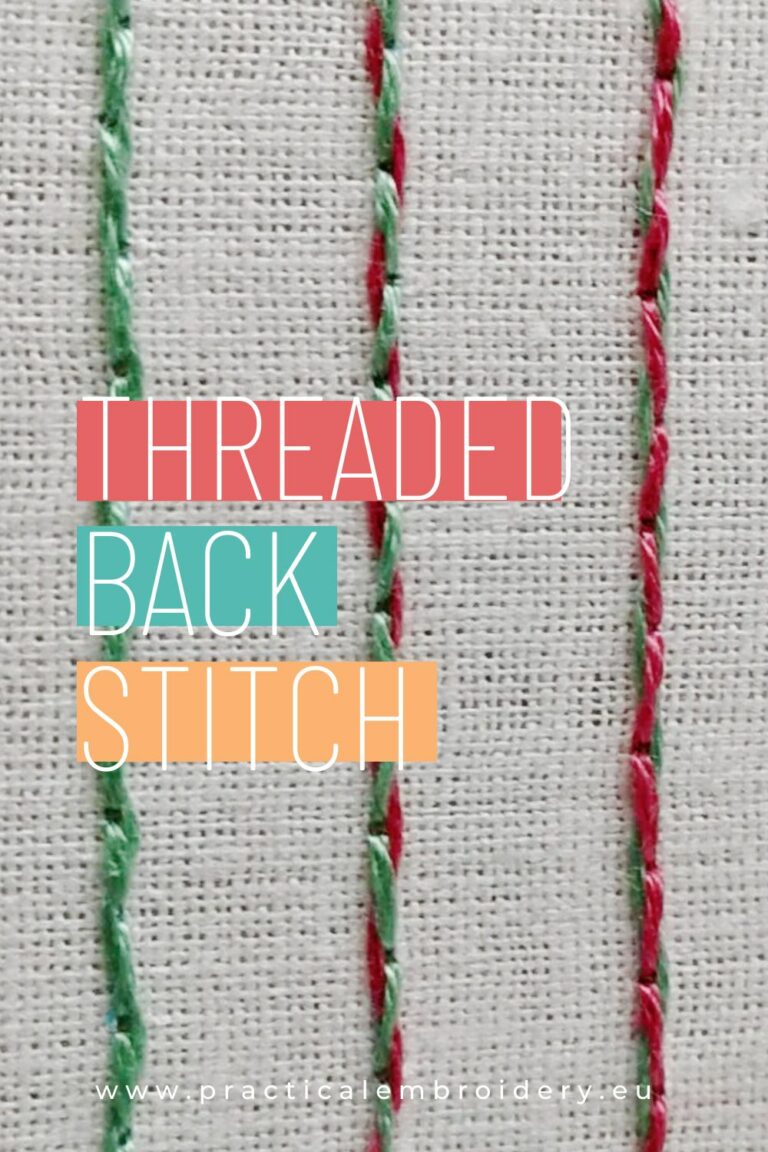 Threaded Back Stitch: Library of Embroidery Stitches