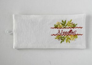 Hand embroidered needle book tutorial: Free pattern and guide