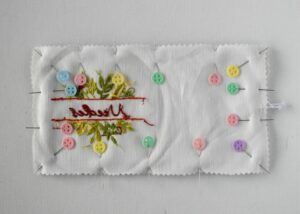 Hand embroidered needle book tutorial: Free pattern and guide