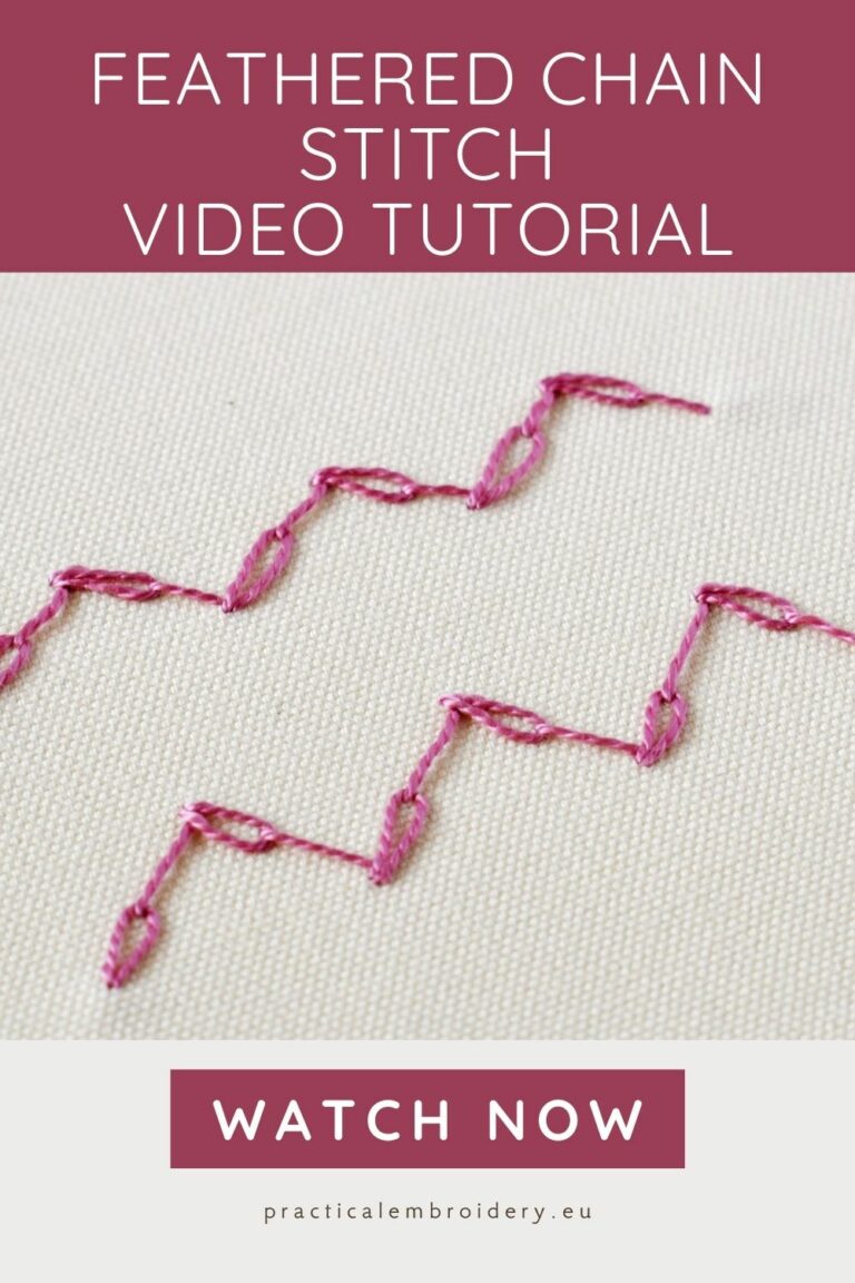 Feathered Chain Stitch Embroidery Video Tutorial